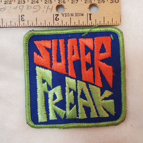 Accents | 197s Orange Green Blue Square Super Freak Sew On Patch | Poshmark